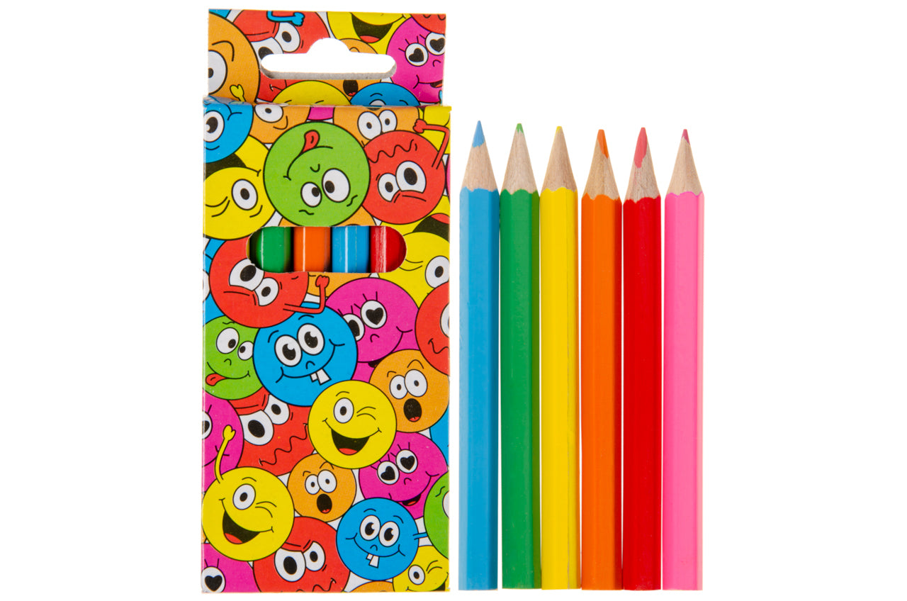 6 Pieces Emotion Face Colored Pencils 9cm– Shop Inc