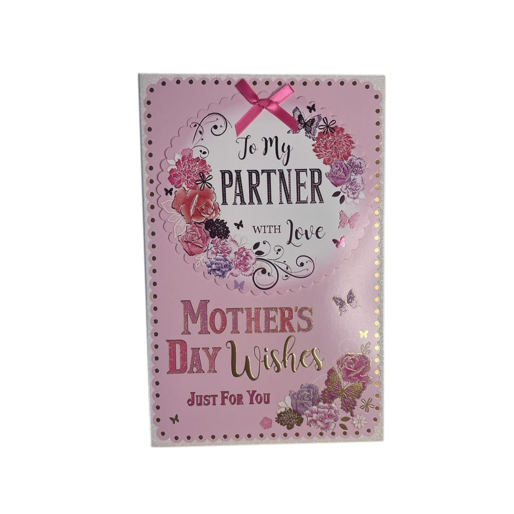 To My Partner Floral Design Mother's Day Wishes Card– Shop Inc