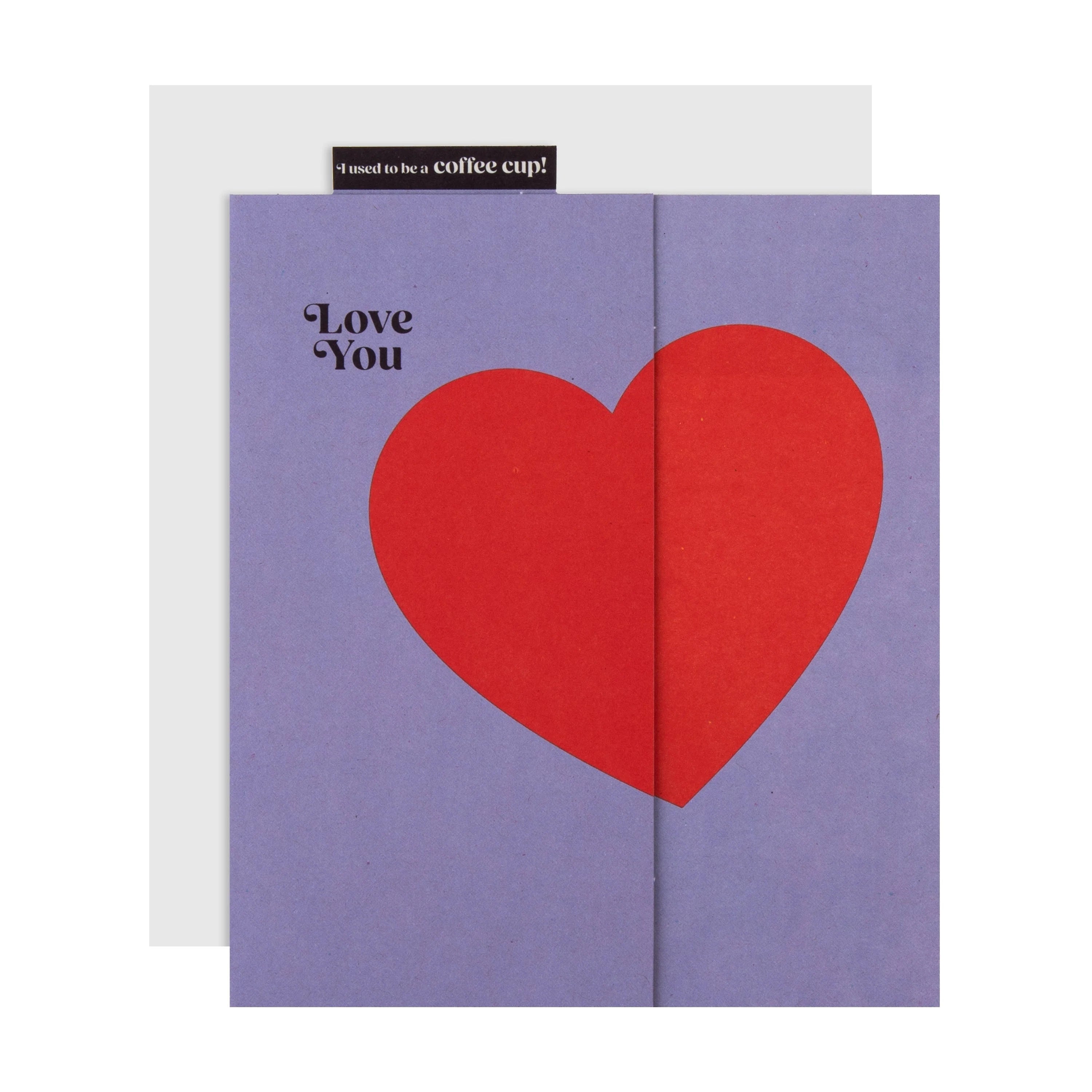 Big Red Heart Design Love You Open Card– Shop Inc