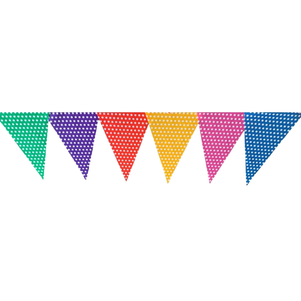 Polka Dot Bunting with Orange String 10m with 20 Pennants– Shop Inc