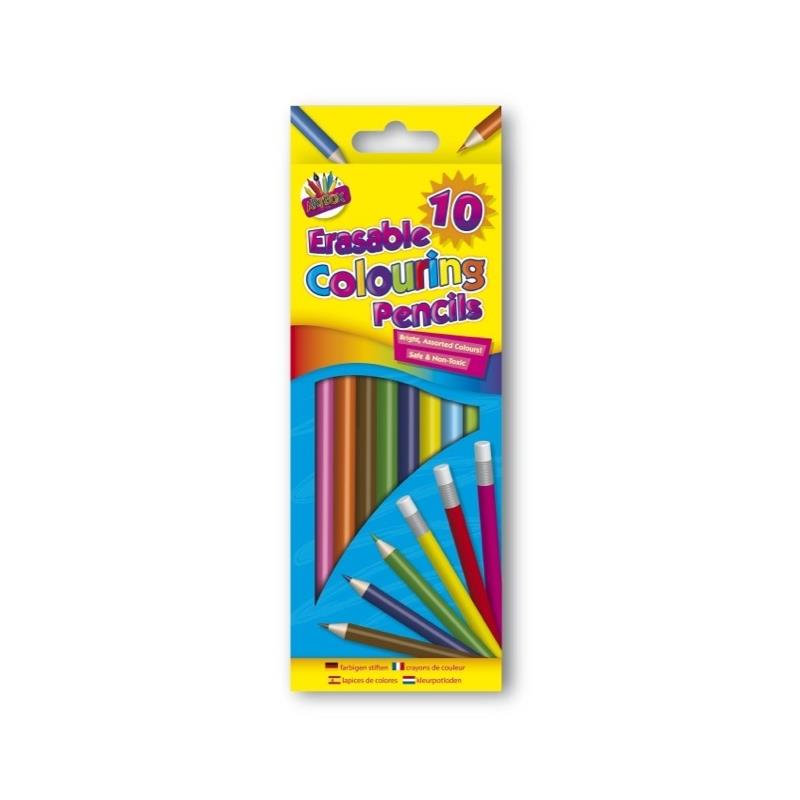 Pack of 10 Erasable Coloured Pencils– Shop Inc