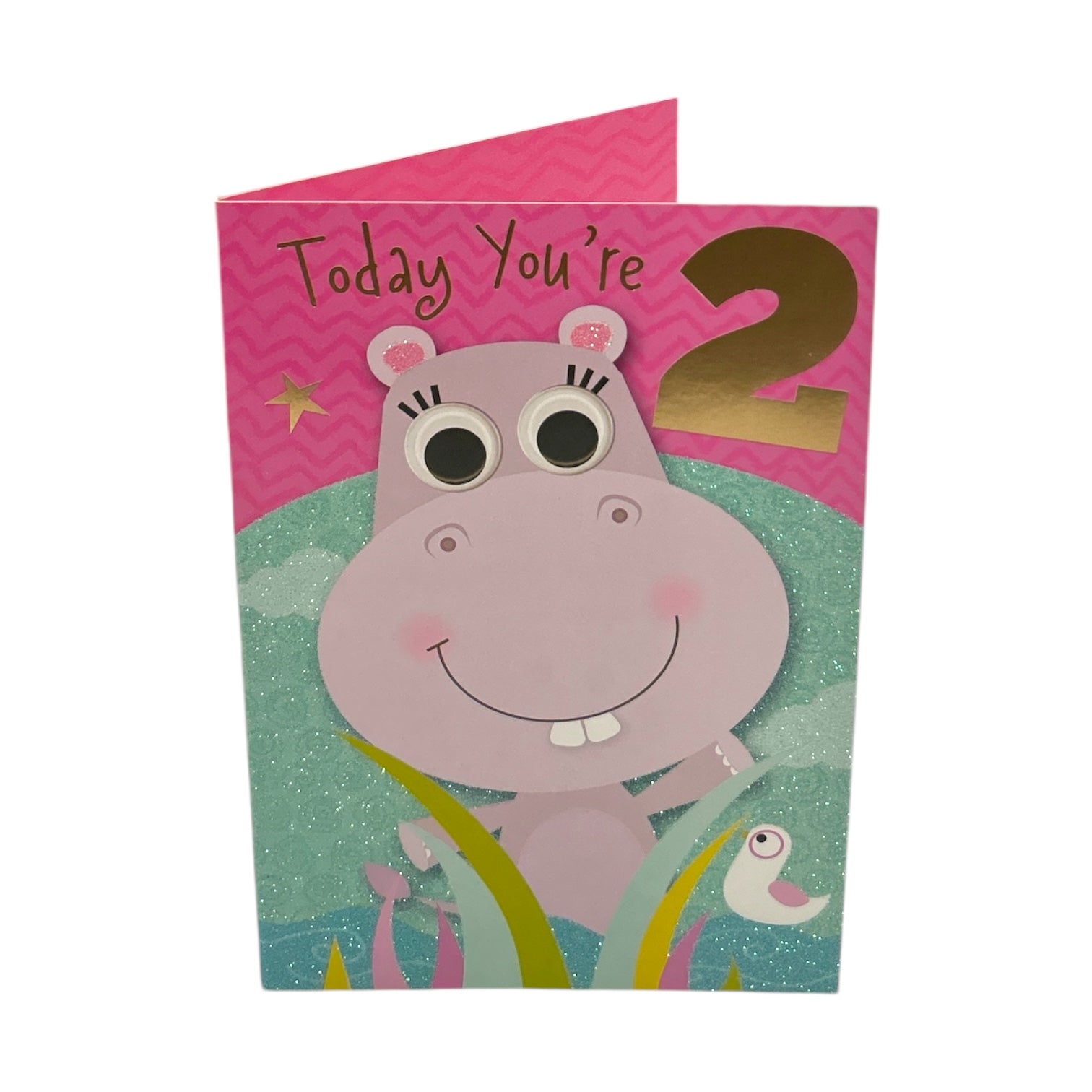 Age 02 Female Juvenile Funny Hippopotamus Birthday Card– Shop Inc