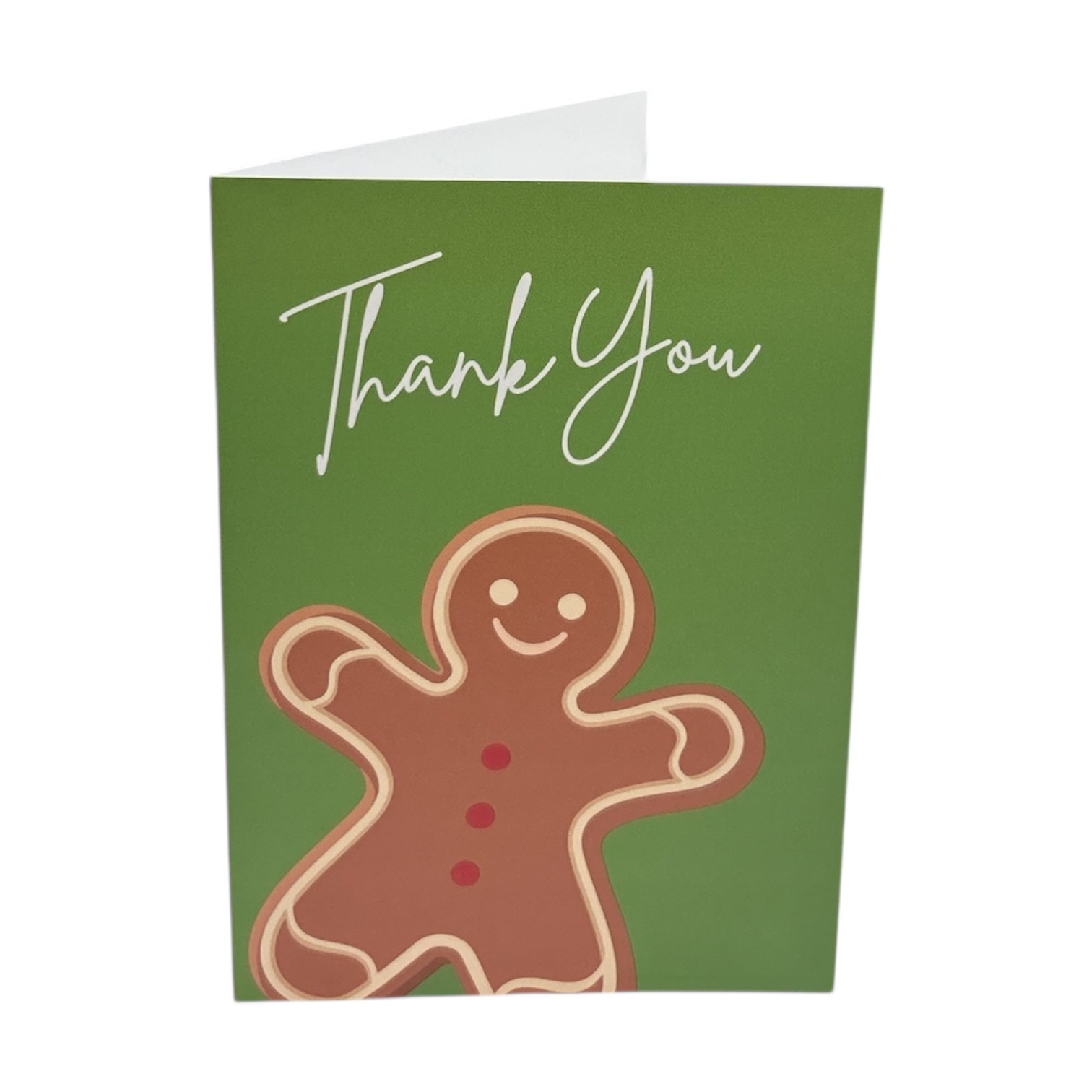 Pack of 20 Gingerbread Man Small Blank Thank You Christmas Cards with ...