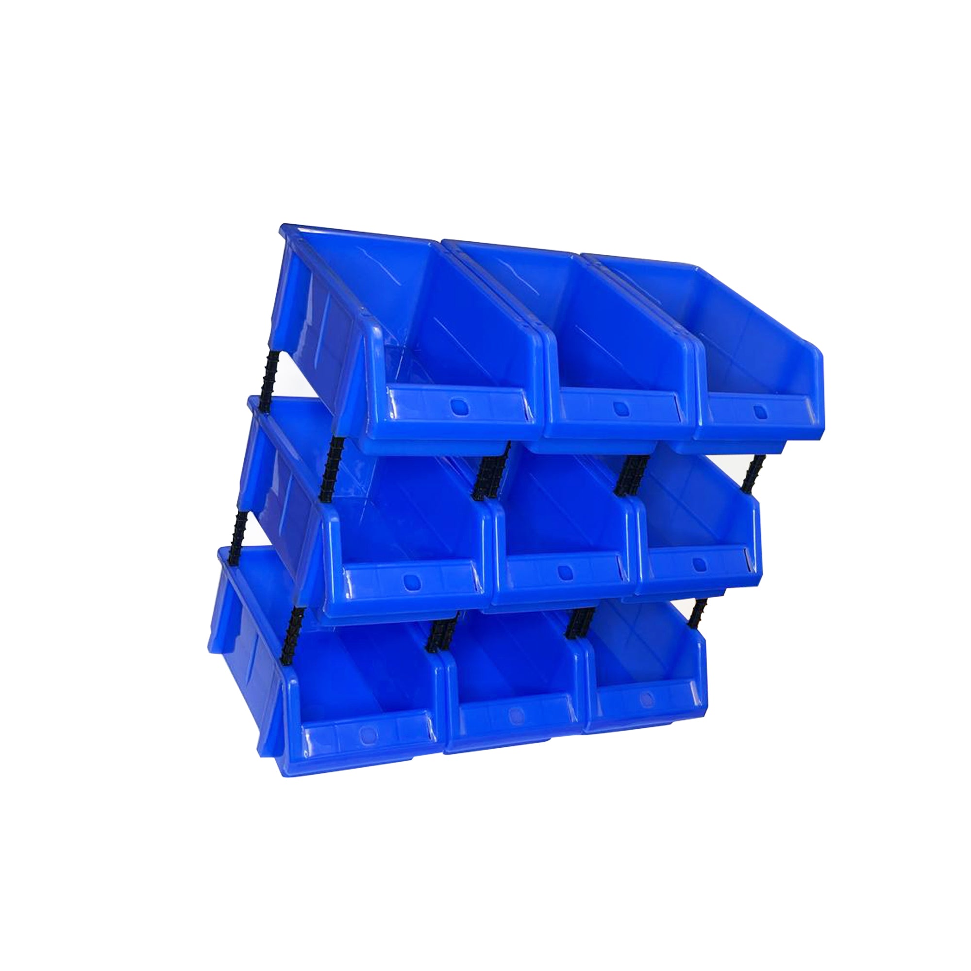 Stackable Blue Storage Pick Bin with Riser Stands 245x158x108mm– Shop Inc
