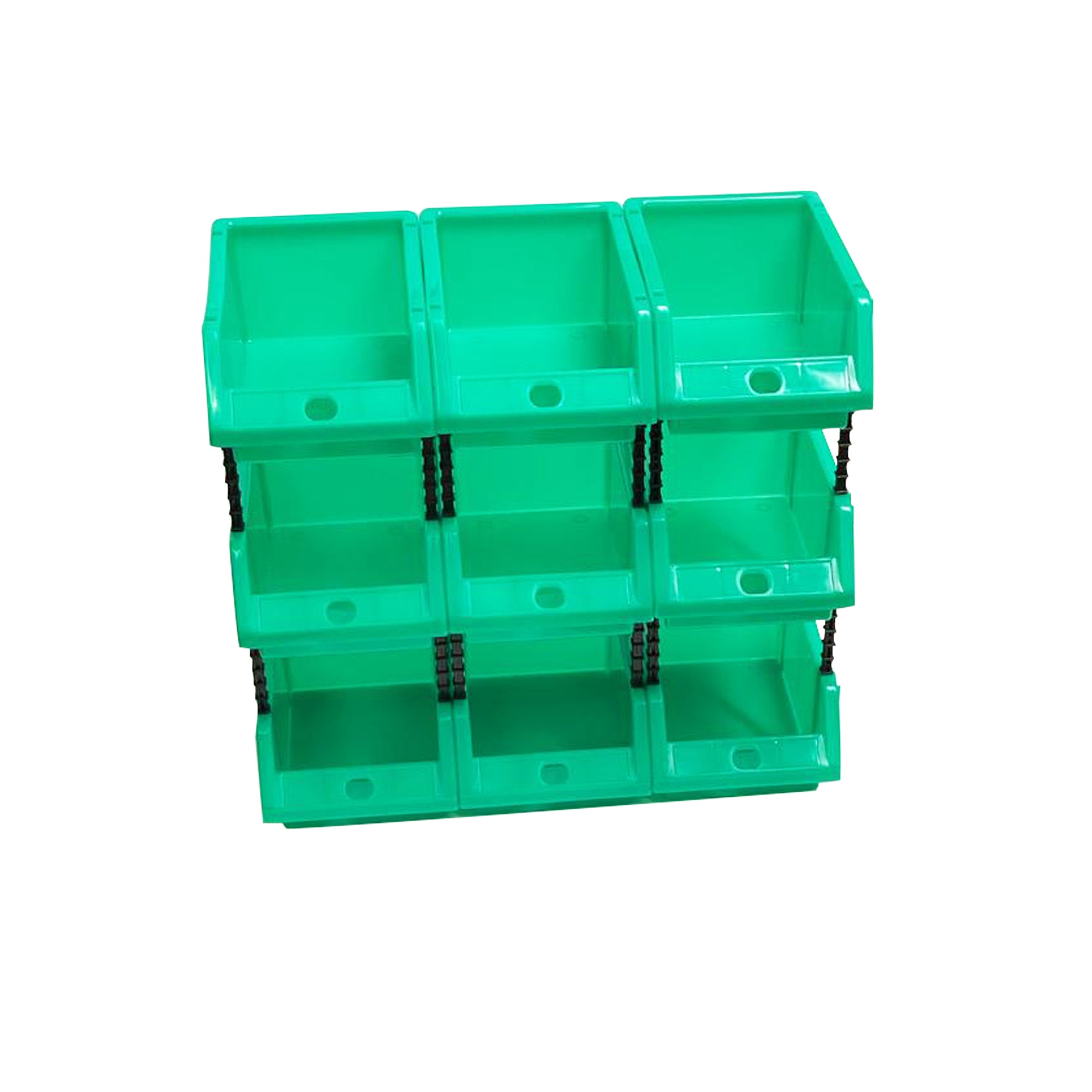 Stackable Green Storage Pick Bin with Riser Stands 170x118x75mm– Shop Inc