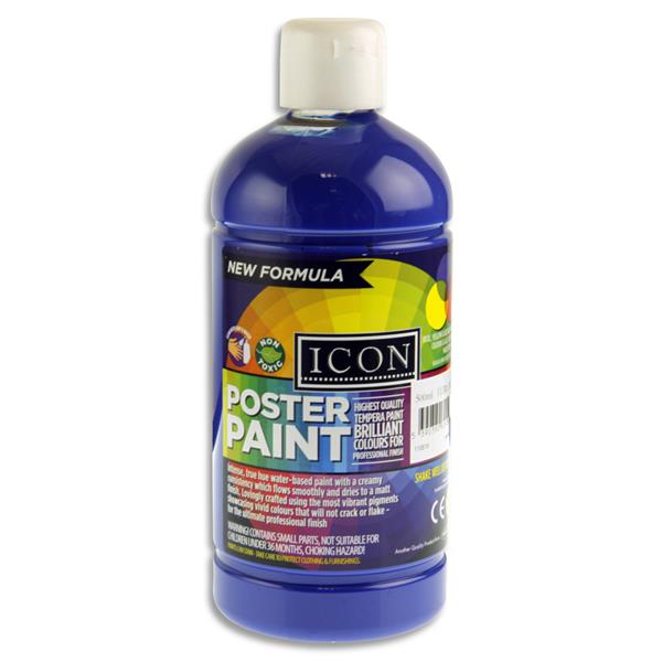 500ml Ultramarine Blue Poster Paint by Icon Art– Shop Inc