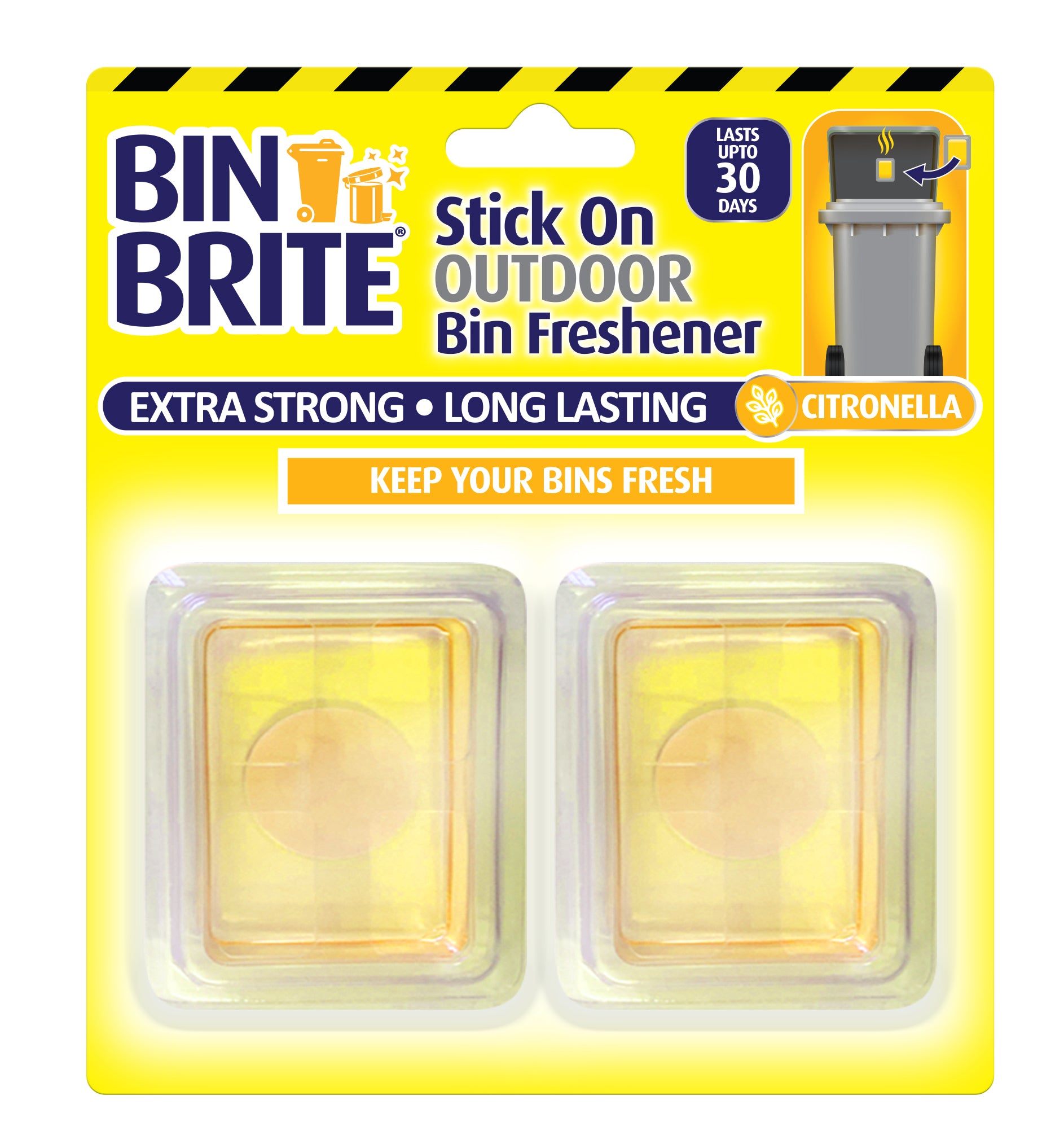 Pack of 2 Bin Brite Stick on Outdoor Bin Freshener Citronella– Shop Inc