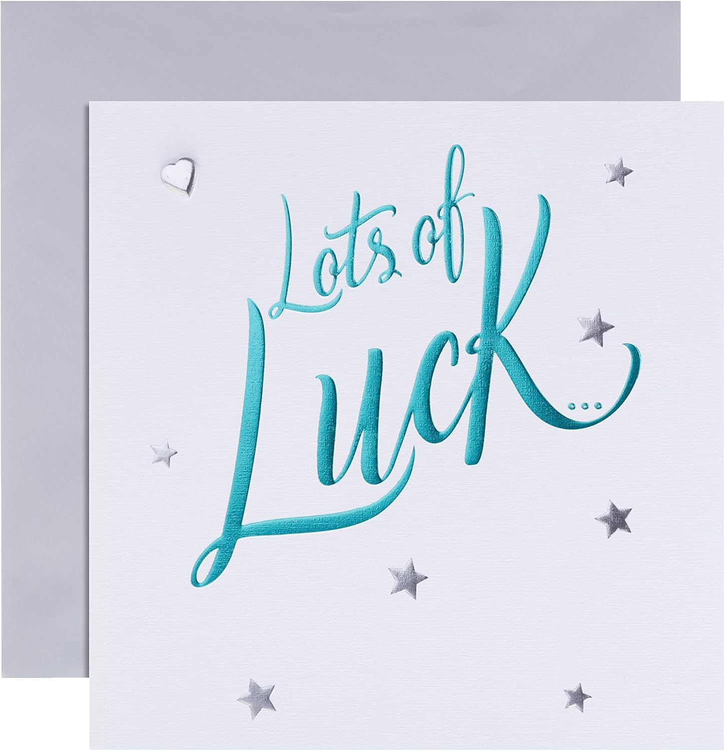 Contemporary Embossed Stars And Hearts Design Good Luck Card– Shop Inc