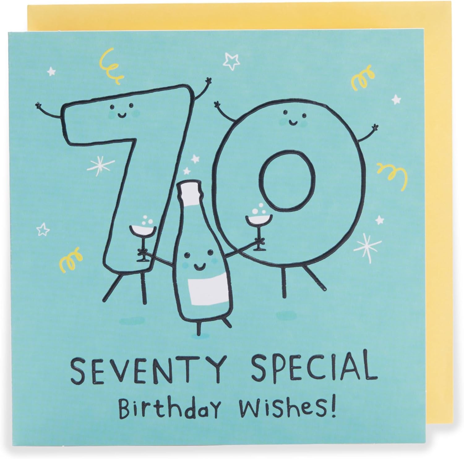 Blue Design 70th Birthday Card for Him/Her/Friend– Shop Inc