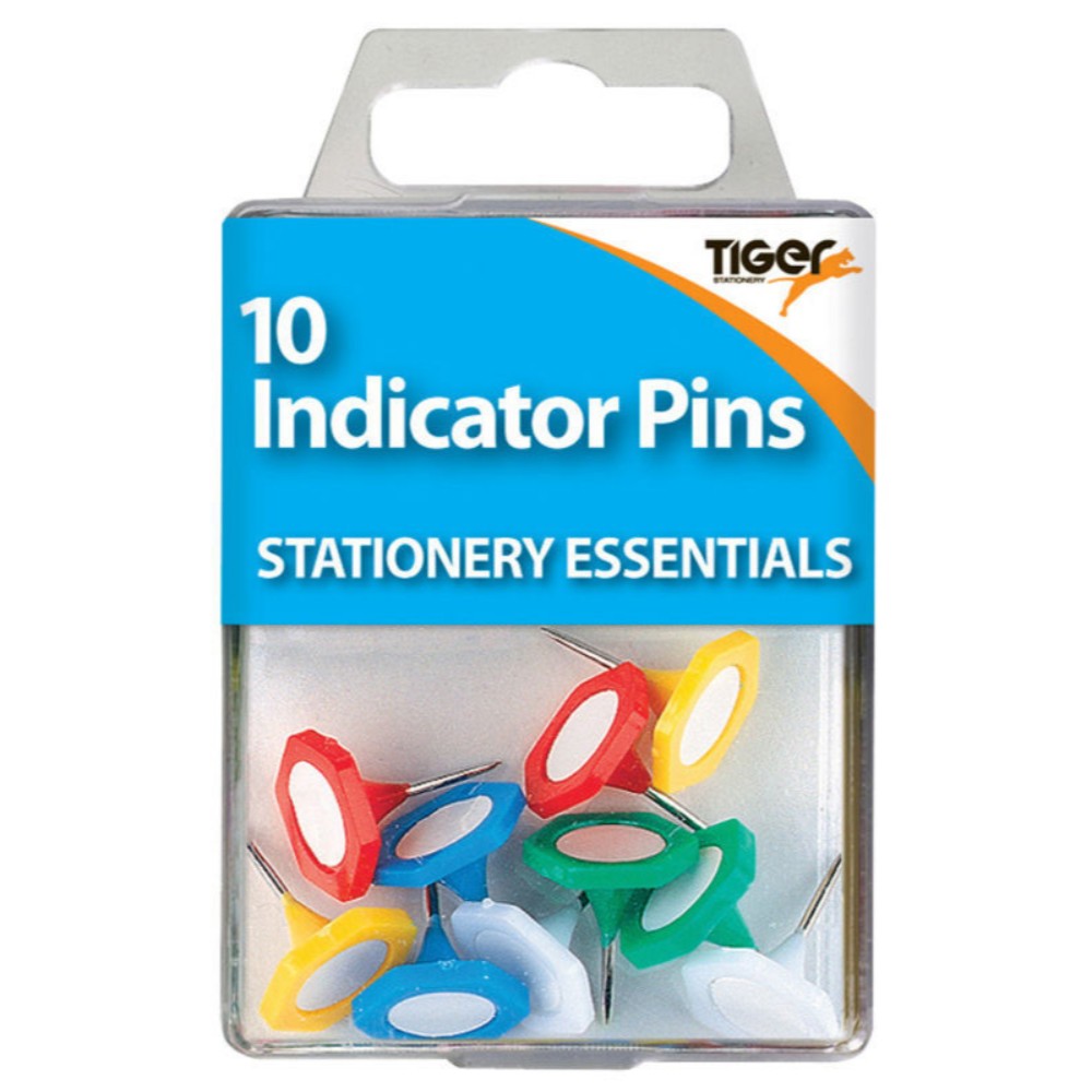 Pack of 10 Coloured Indicator Pins– Shop Inc