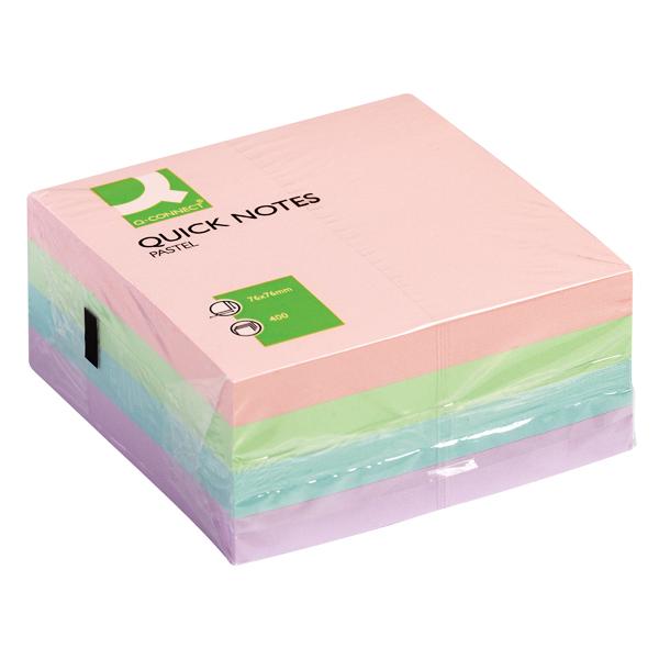 400 Sticky Note Sheet Quick Note Cube 76 x 76mm Pastel Colours– Shop Inc