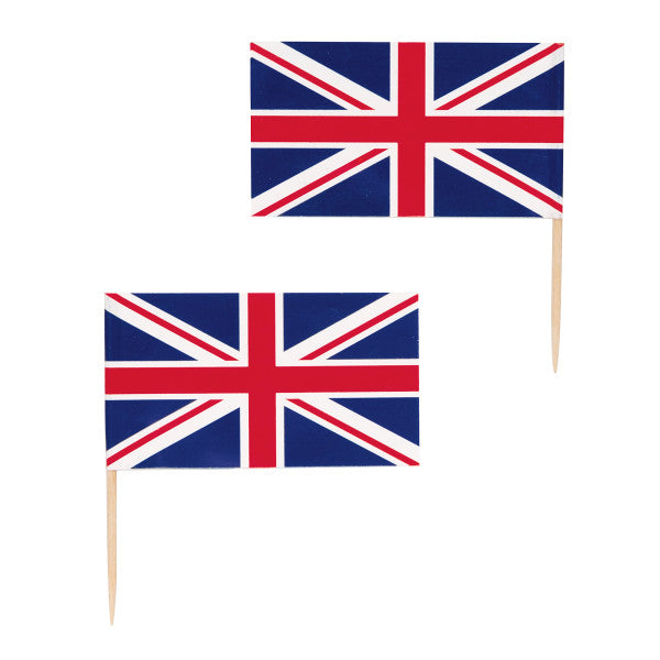 Pack of 30 Union Jack Flags Picks– Shop Inc
