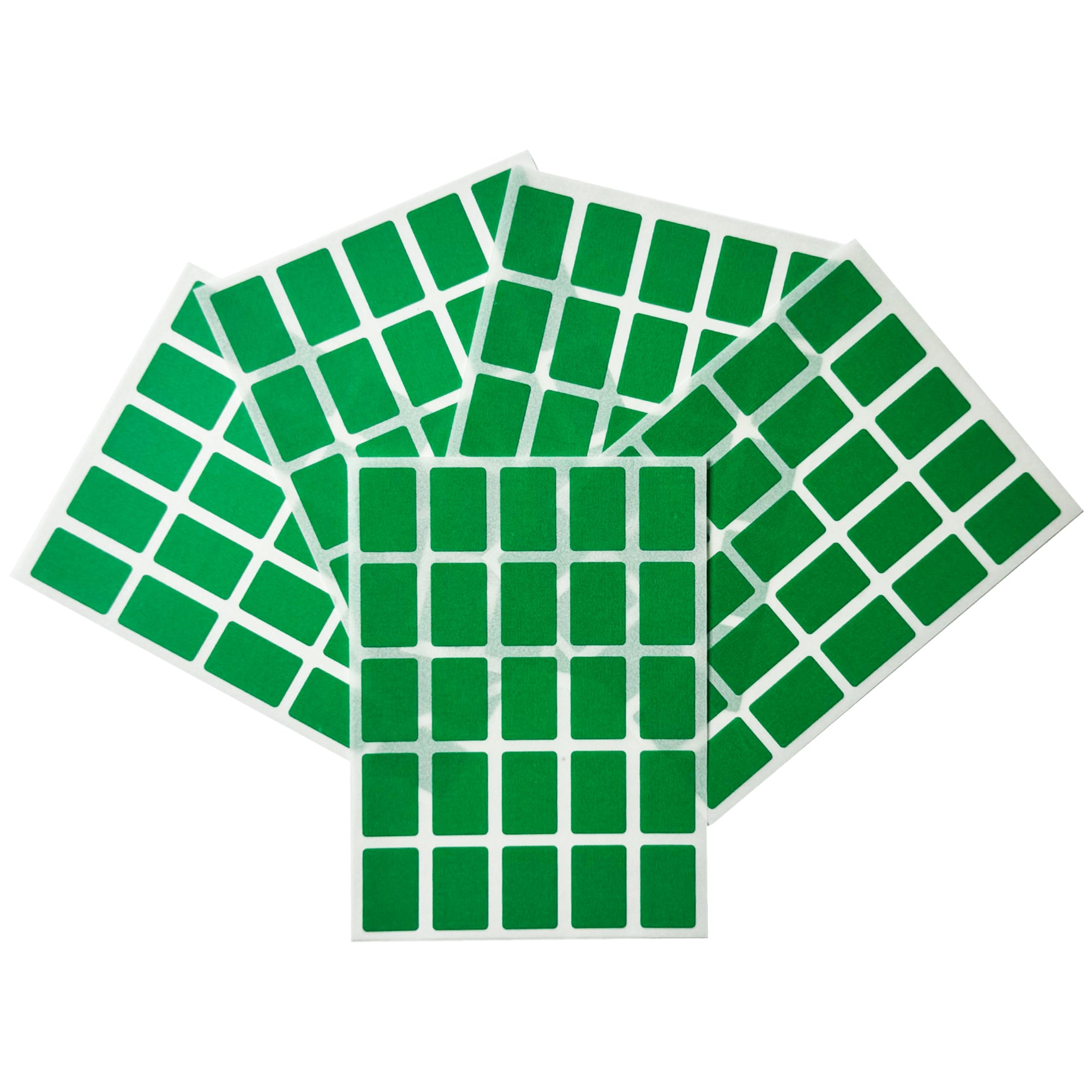 Pack of 1250 Green 12x18mm Rectangular Labels - Adhesive Stickers– Shop Inc