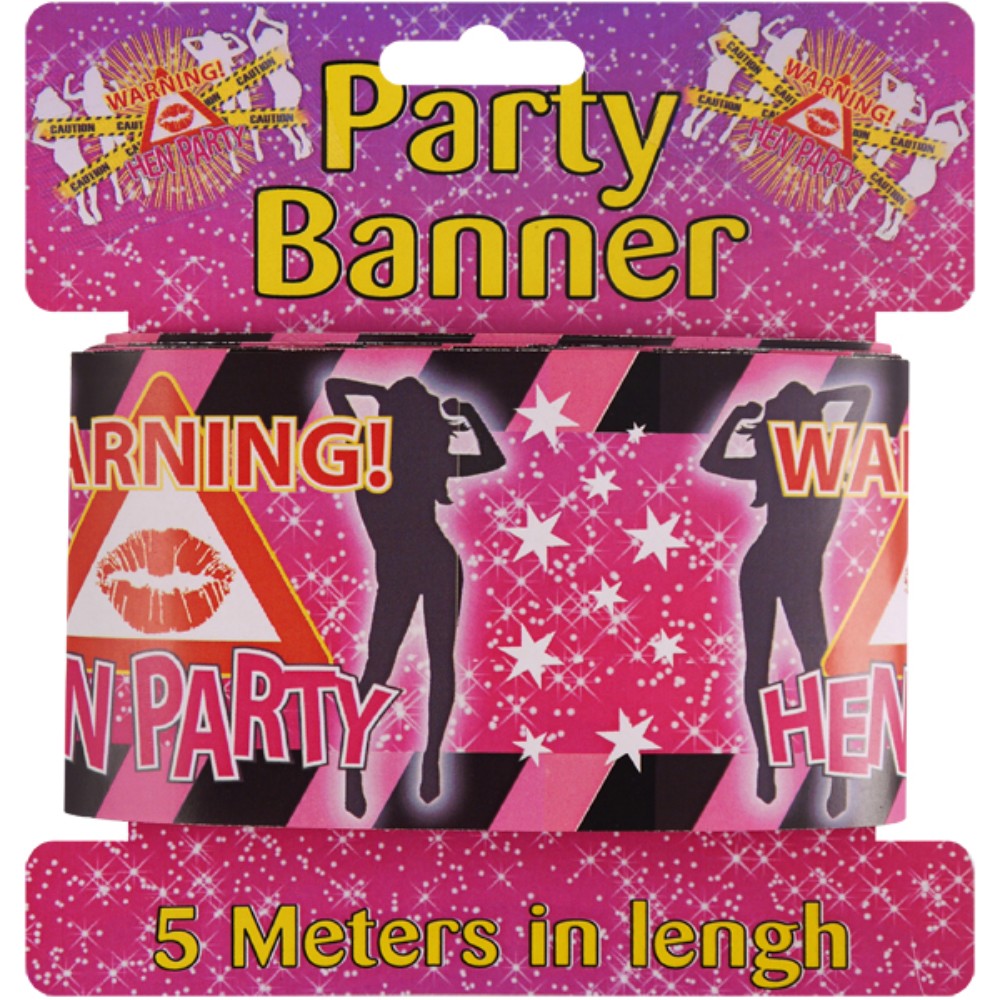 Tape Warning Hen Party Banner (5m X 7.5cm)– Shop Inc