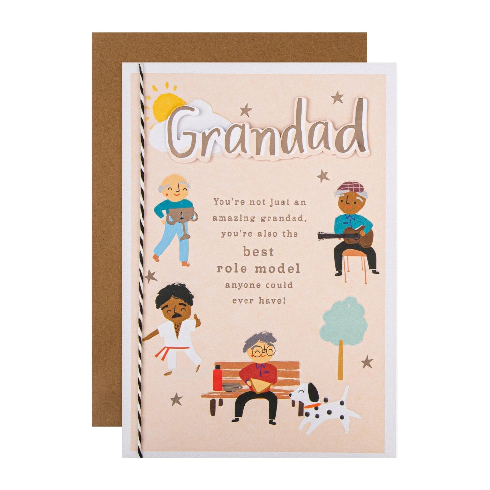 Illustrated Design for Grandad with 3D Add On and Foil Father's Day Ca ...