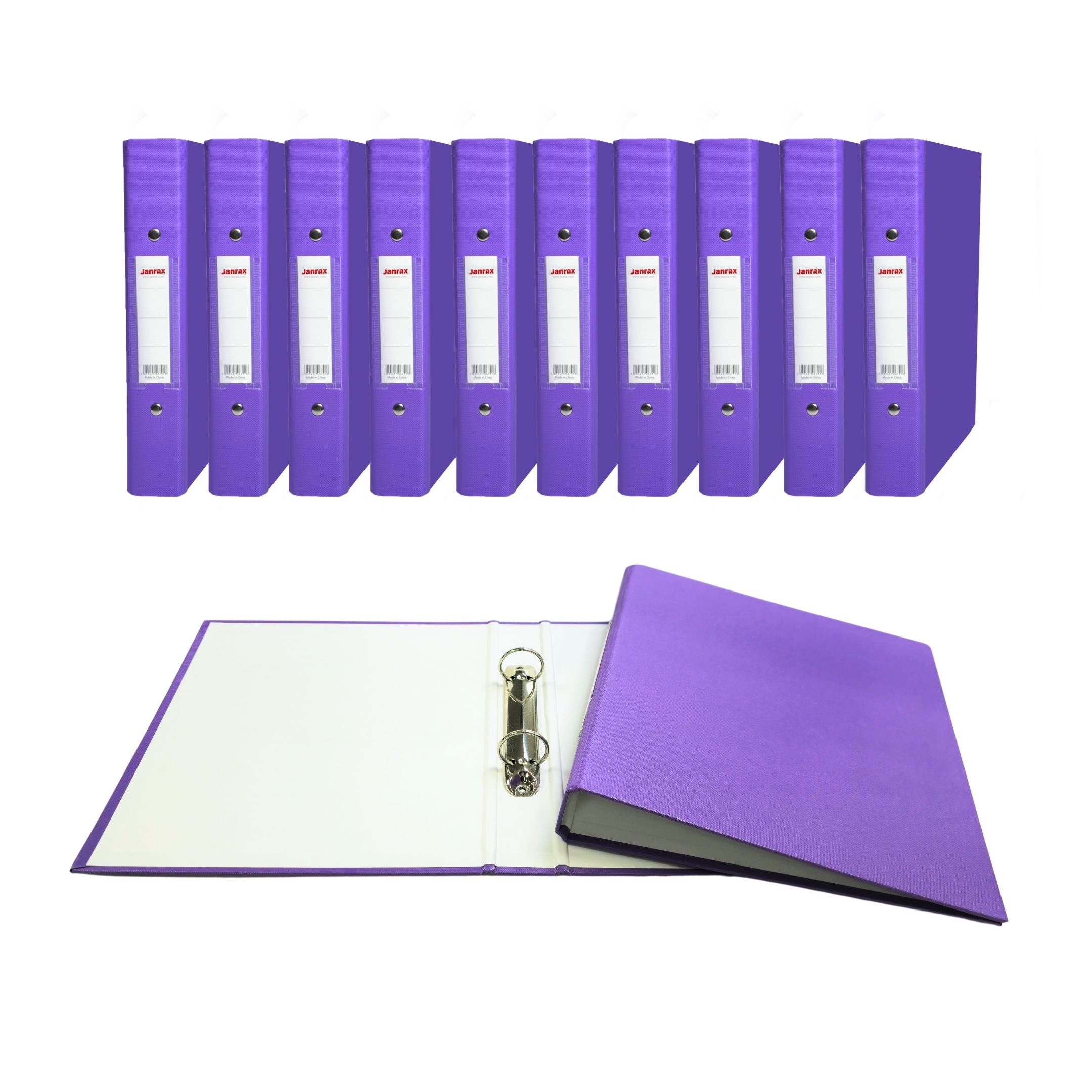 Pack of 5 A5 Purple Paper Over Board Ring Binders by Janrax– Shop Inc