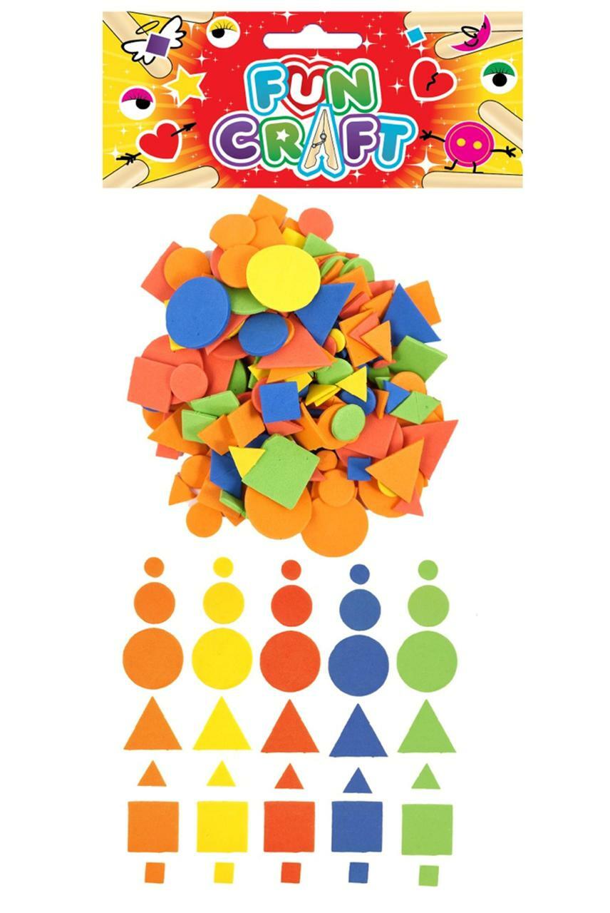 Craft Kit Foam Geometric Shape 14g Assorted colours– Shop Inc