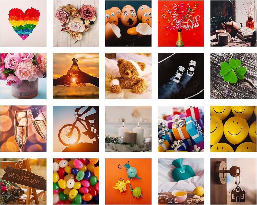 Assorted Photographic Multipack of 20 in 20 Designs Gallery Blank Card ...
