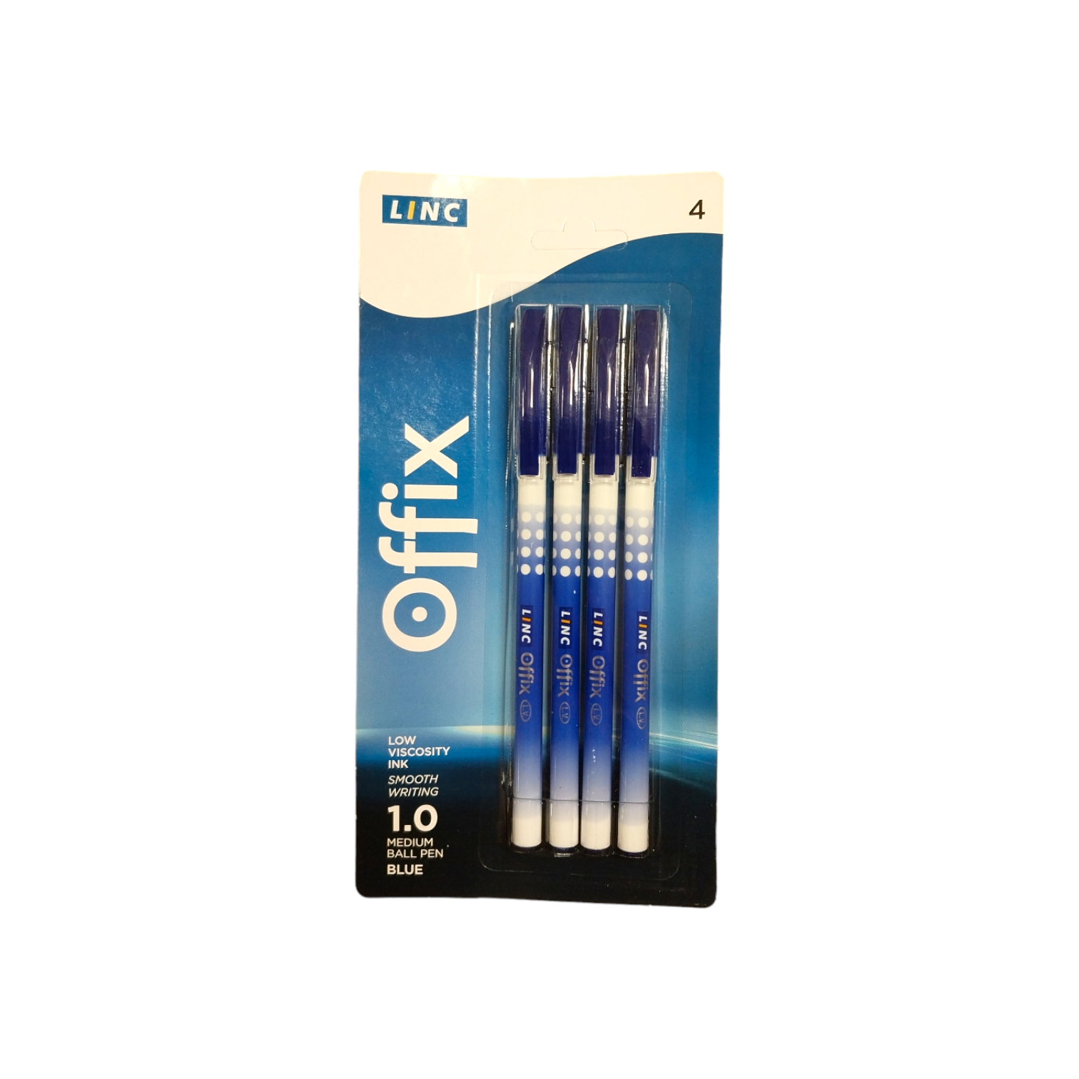 Pack of 4 Linc Offix Medium Blue Ball Pens– Shop Inc