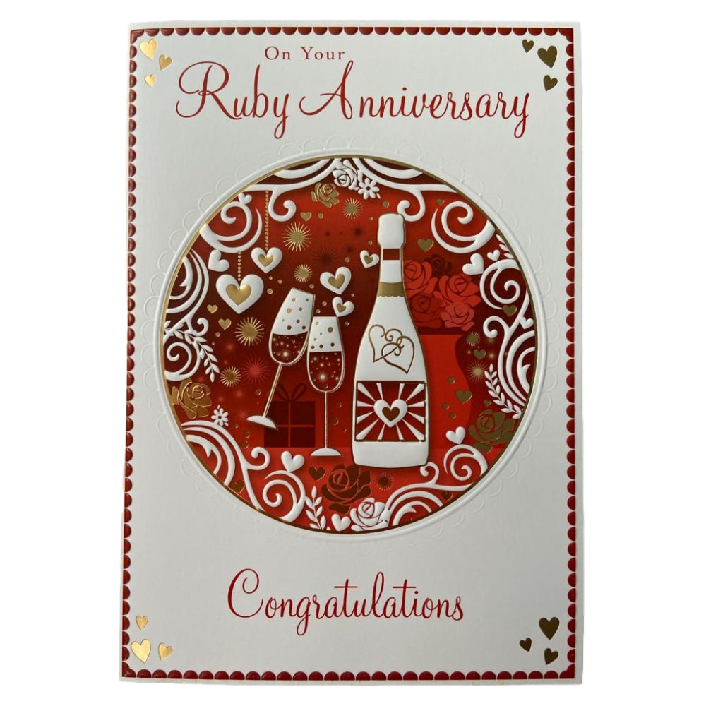 Ruby Anniversary Celebrity Styled Congratulations Card– Shop Inc