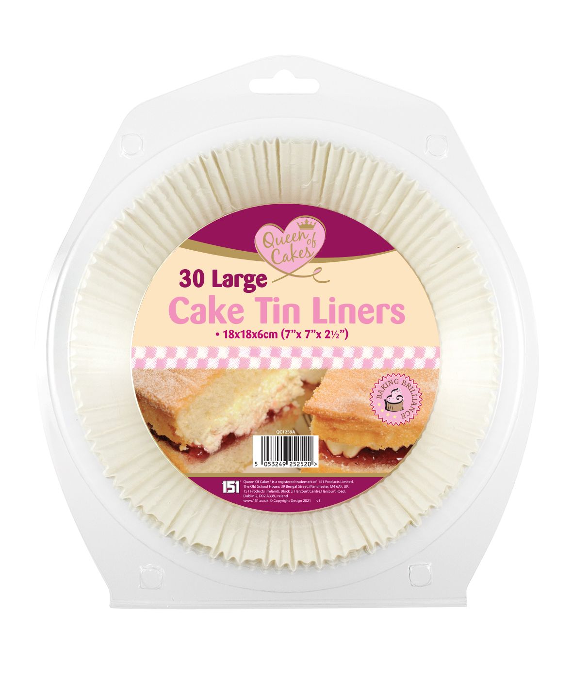 Pack of 30 Large Cake Tin Liners by Queen Of Cakes– Shop Inc