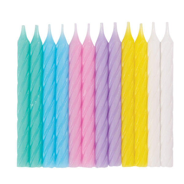 Pack of 24 Assorted Colours Birthday Candles– Shop Inc