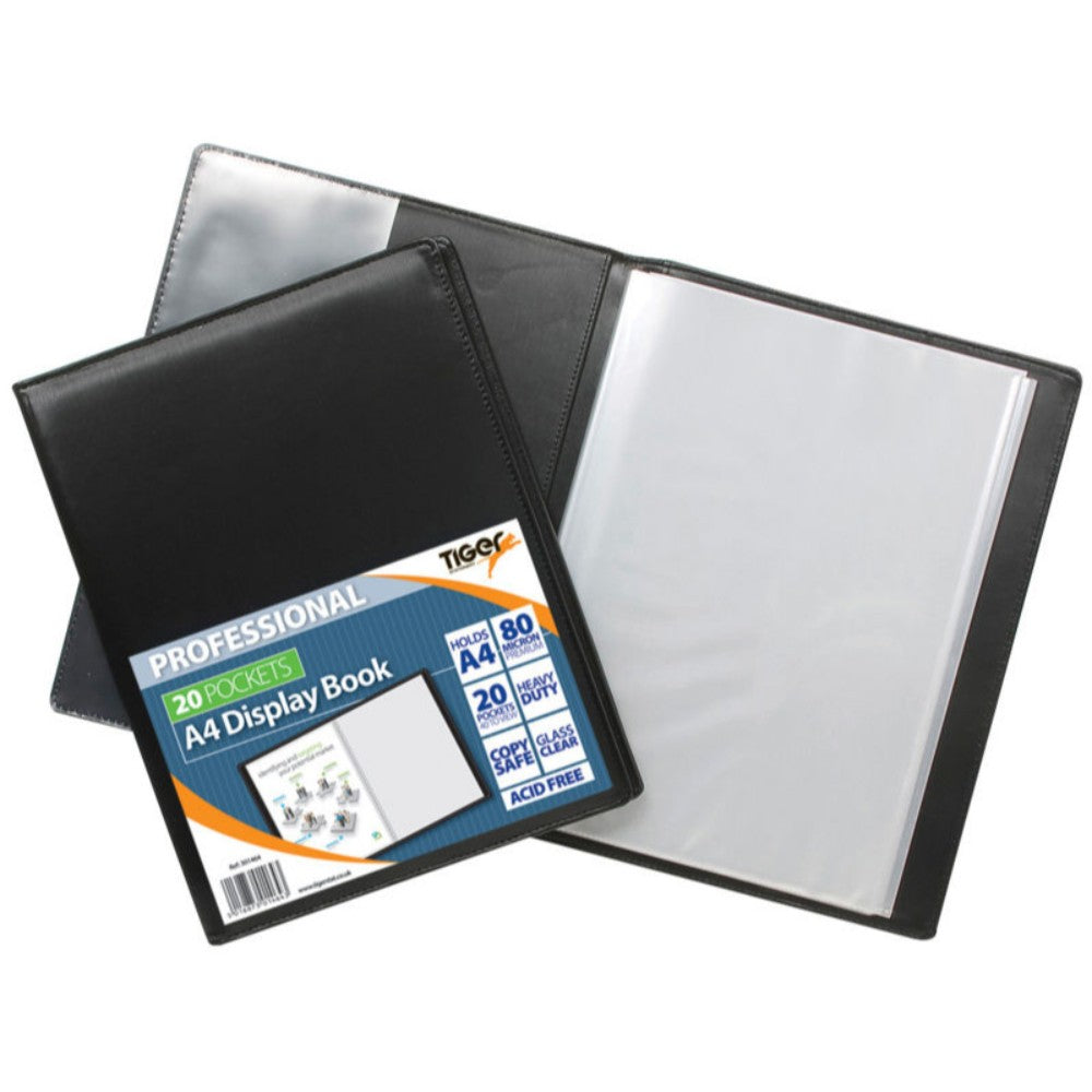Tiger A4 Professional 20 Pocket Display Book– Shop Inc