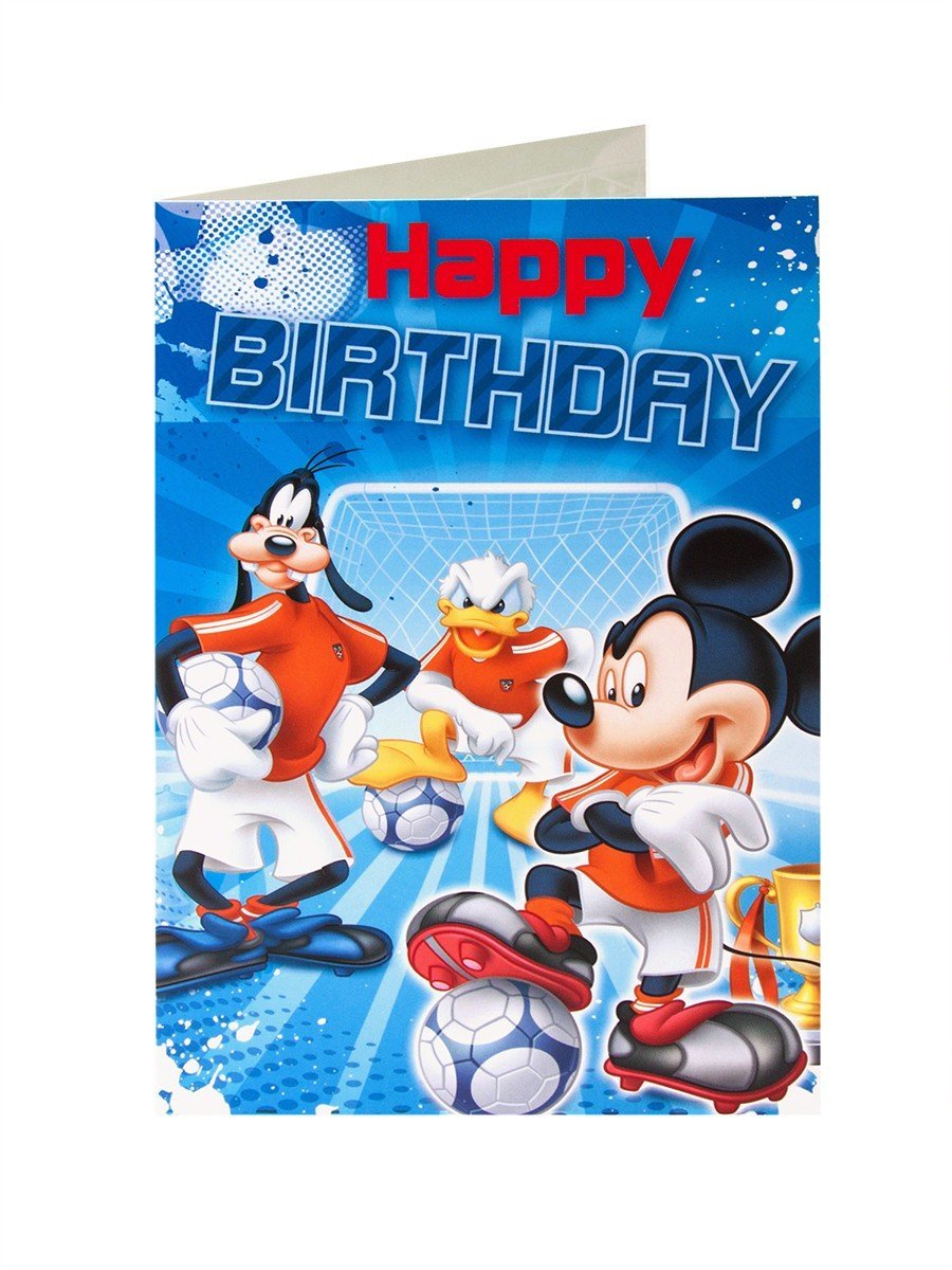 Mickey Mouse Goofy Donald Duck Football Birthday Cards– Shop Inc
