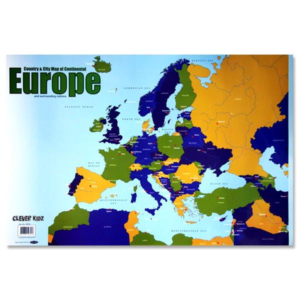 Map Of Europe Wall Chart by Clever Kidz– Shop Inc