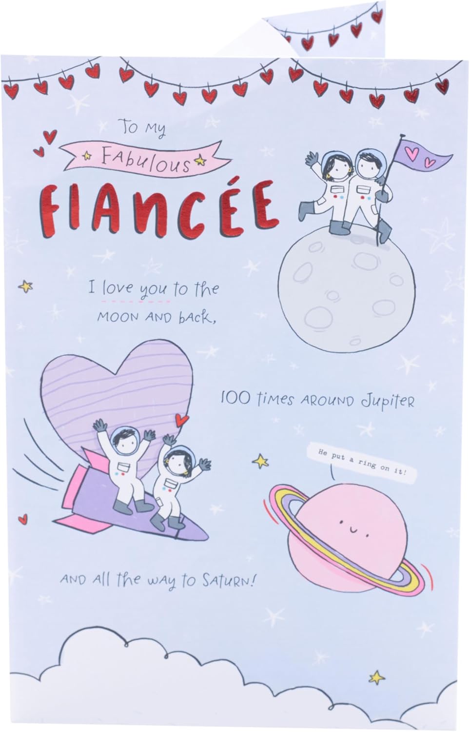 Cute Sketch Design Fiancée Valentine's Day Card– Shop Inc