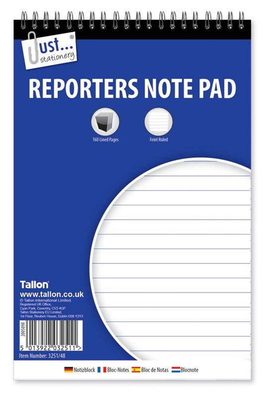 Reporter Notepad 160 Pages– Shop Inc