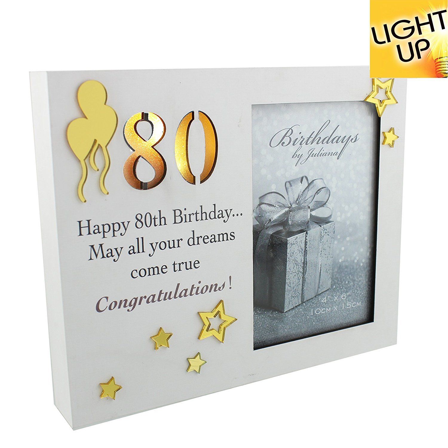 Juliana Light Up Frame 80th Birthday– Shop Inc