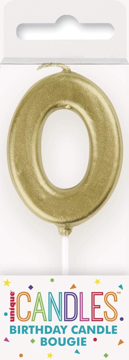 Mini Metallic Gold Number 0 Pick Birthday Candle– Shop Inc