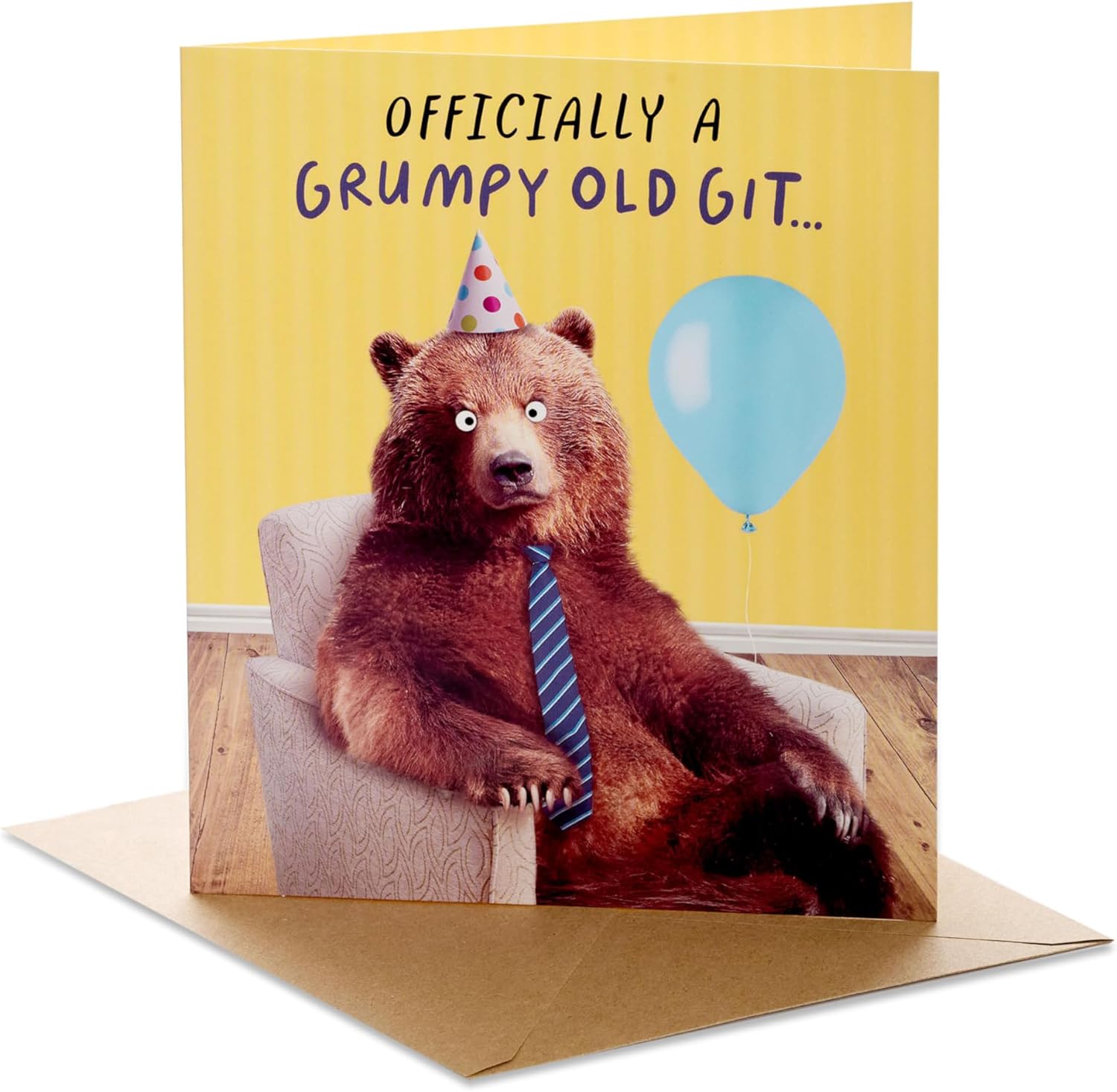 Funny Grumpy Old Bear Gift Design Birthday Card– Shop Inc