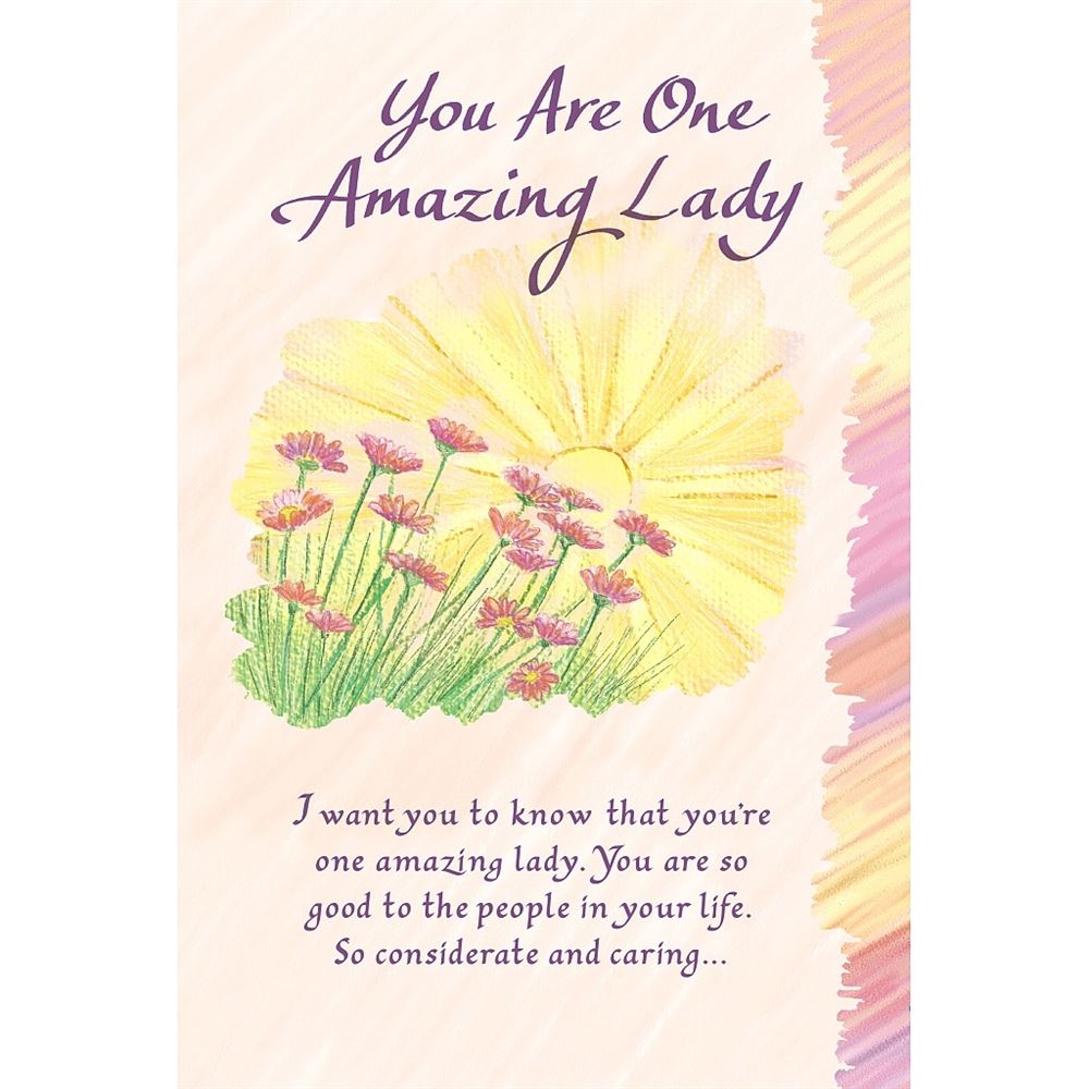 Amazing Lady Heartfelt Sentimental Verses Keepsake Greeting Card– Shop Inc