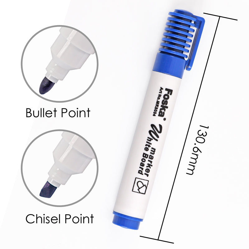 Pack of 12 Blue Whiteboard Marker Pens - Bullet Point– Shop Inc
