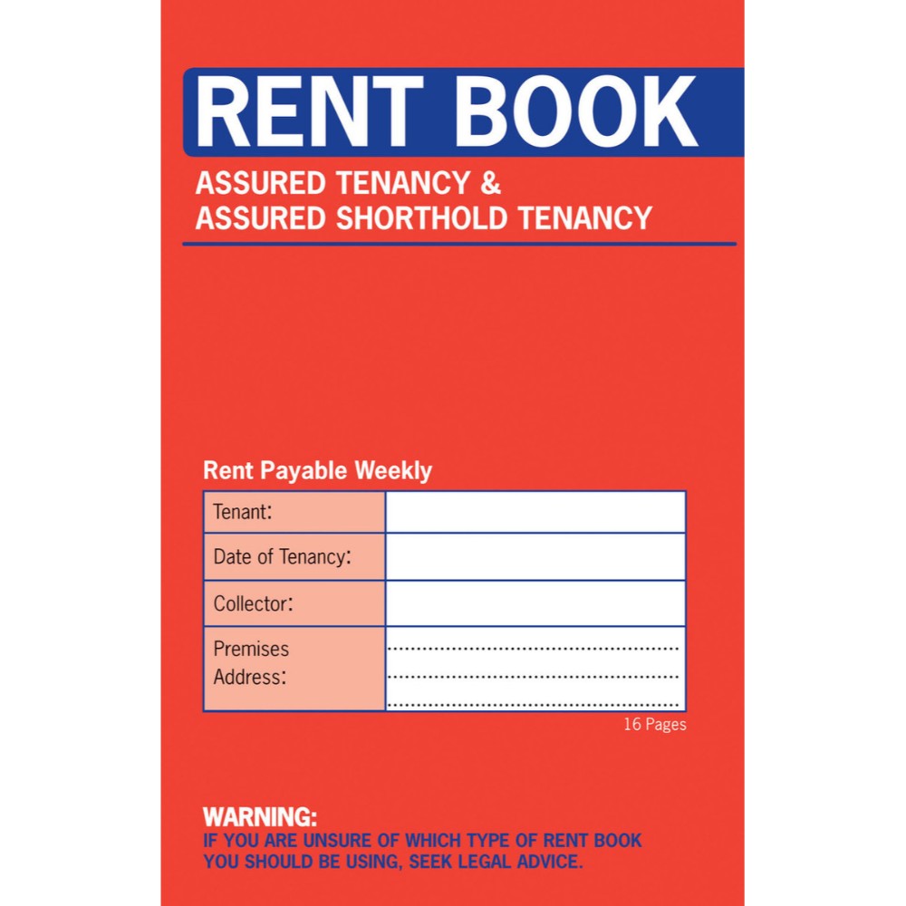 Assured Tenancy Rent Book– Shop Inc