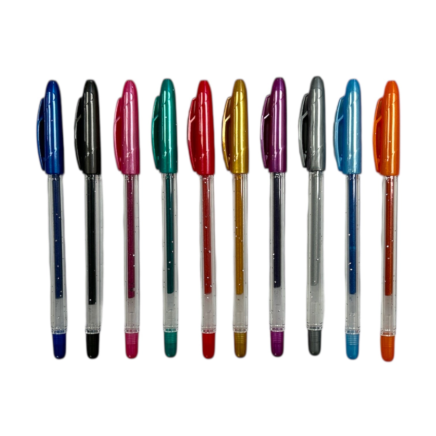 Pack of 10 Shine Assorted Colours Glitter Gel Pens– Shop Inc