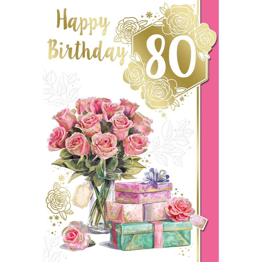 Happy 80th Birthday Images With Roses Red Rose Happy 80th Birthday