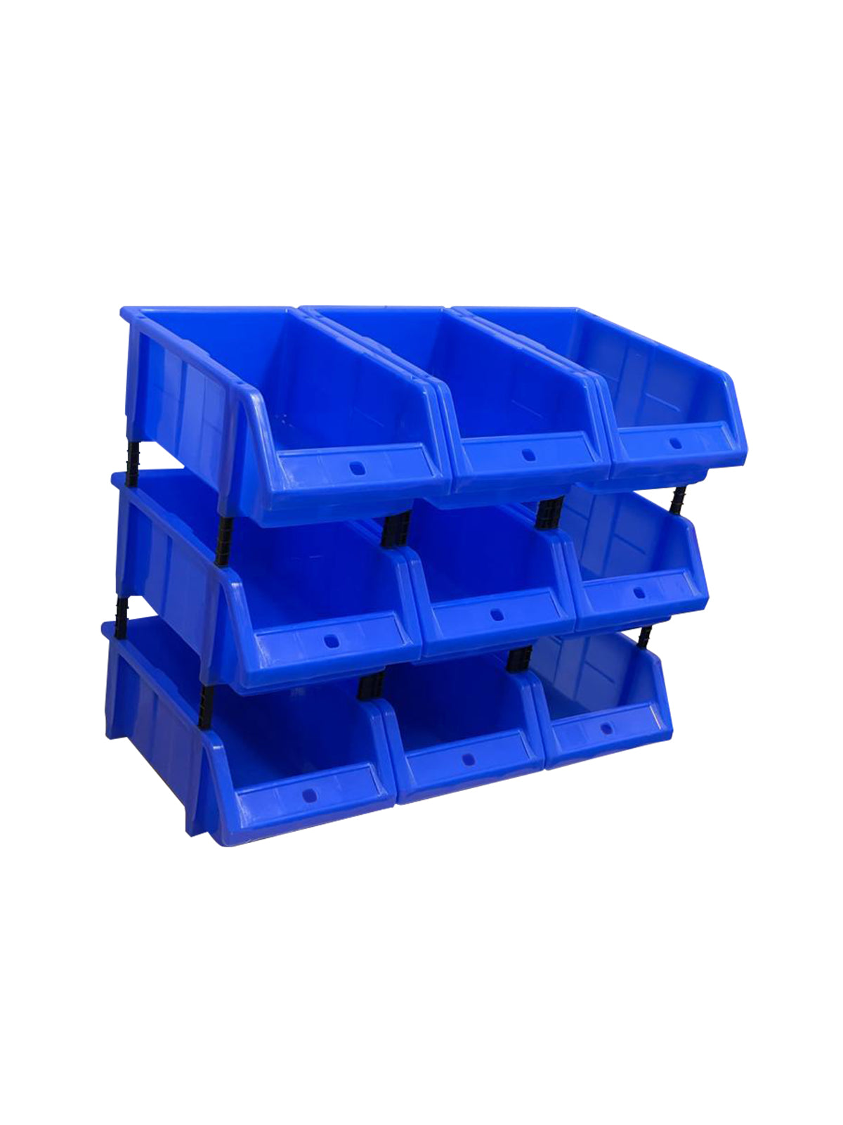 Stackable Blue Storage Pick Bin with Riser Stands 325x210x130mm– Shop Inc