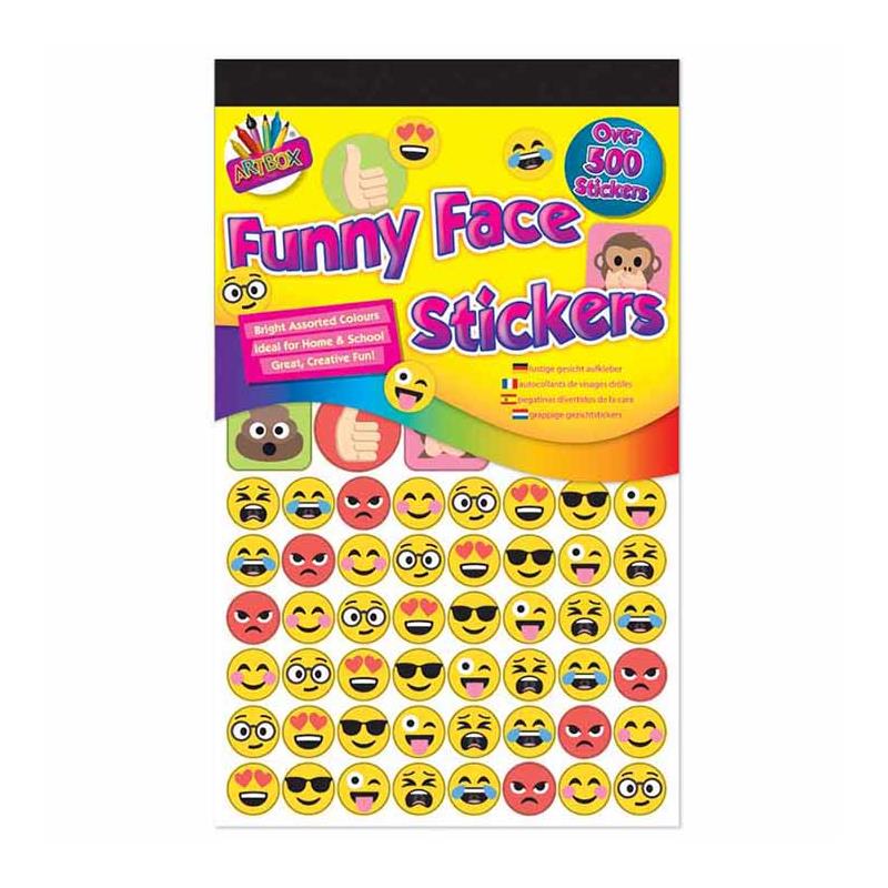 Pack of 500+ Funny Face Stickers– Shop Inc