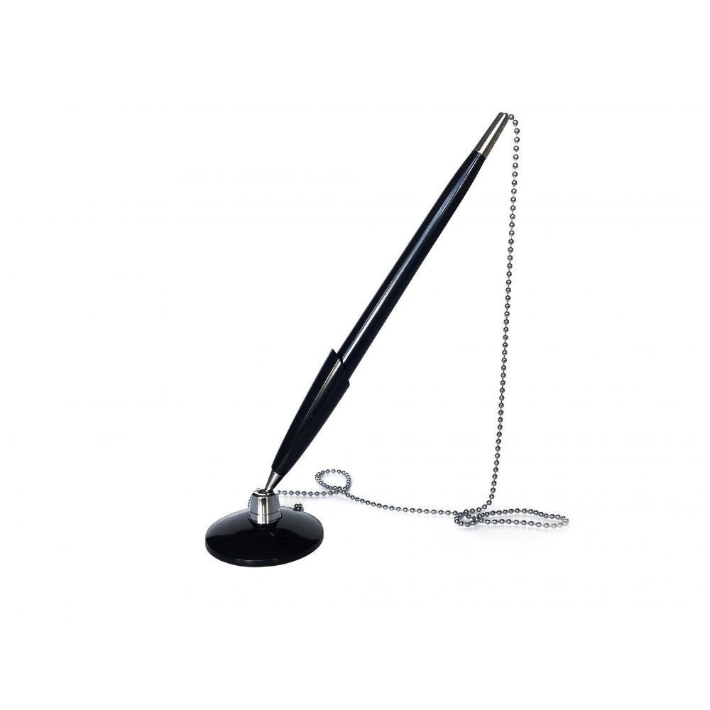 Slim Black Reception Counter Pen on Chain– Shop Inc