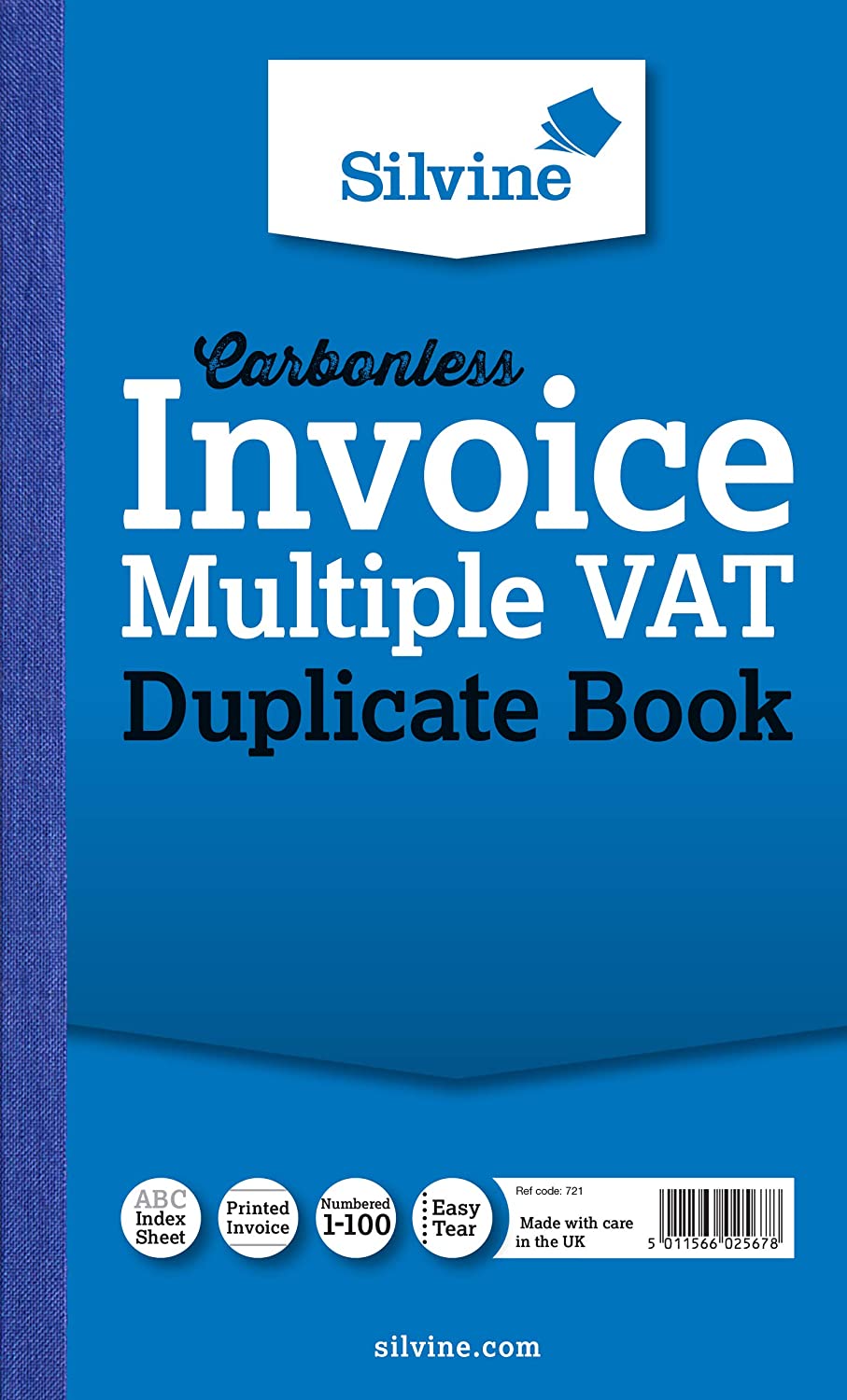 Pack of 6 Carbonless Duplicate Multiple VAT Invoice Books 8.25"x5" (21 ...