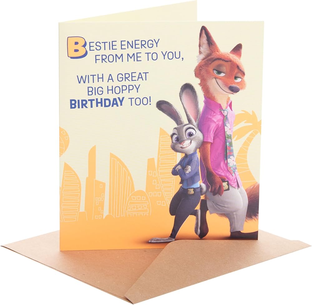 Disney Zootropolis 2 Judy Hopps and Nick Wilde Birthday Card– Shop Inc