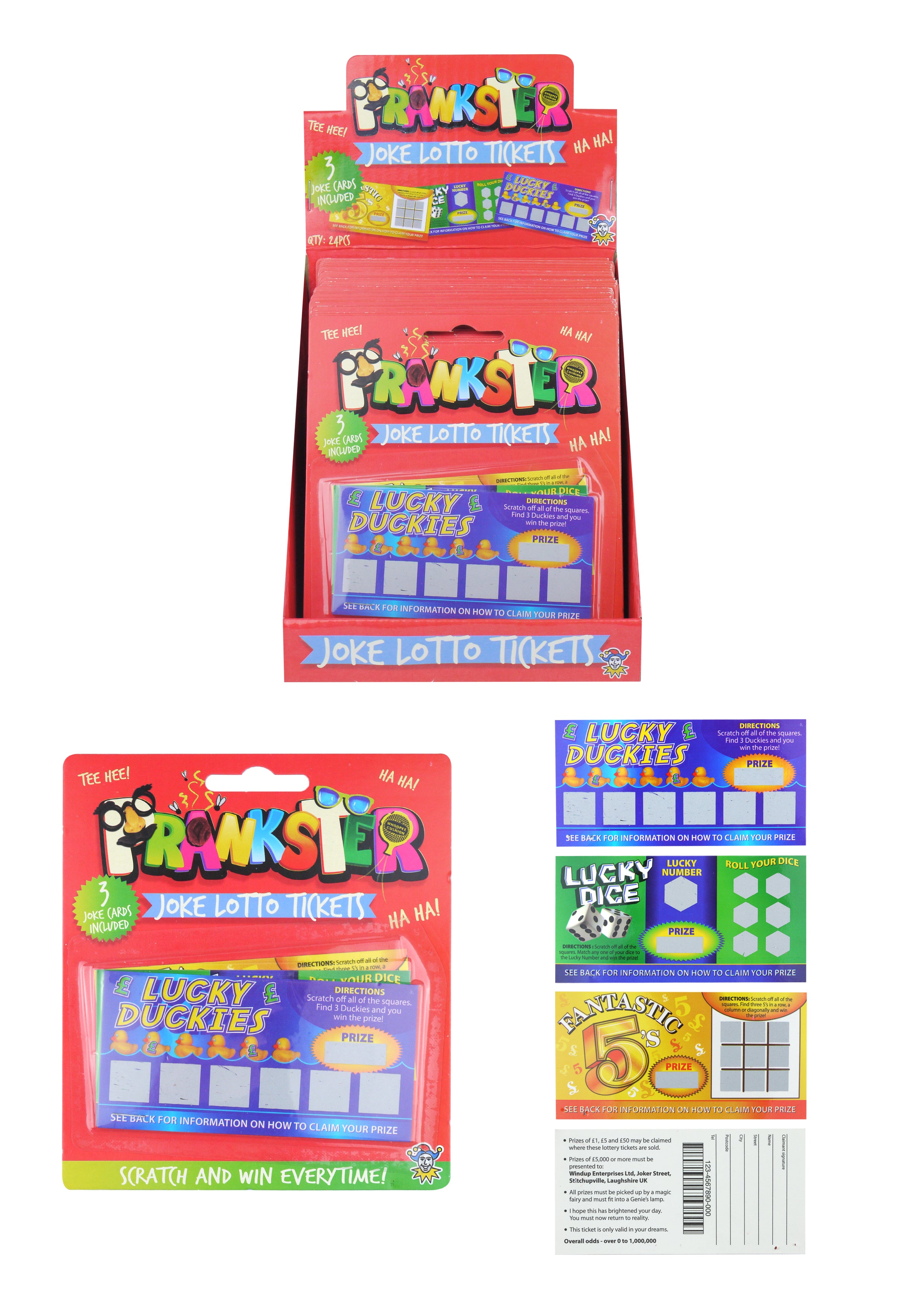 Prankster Fun Joke Lottery Tickets– Shop Inc