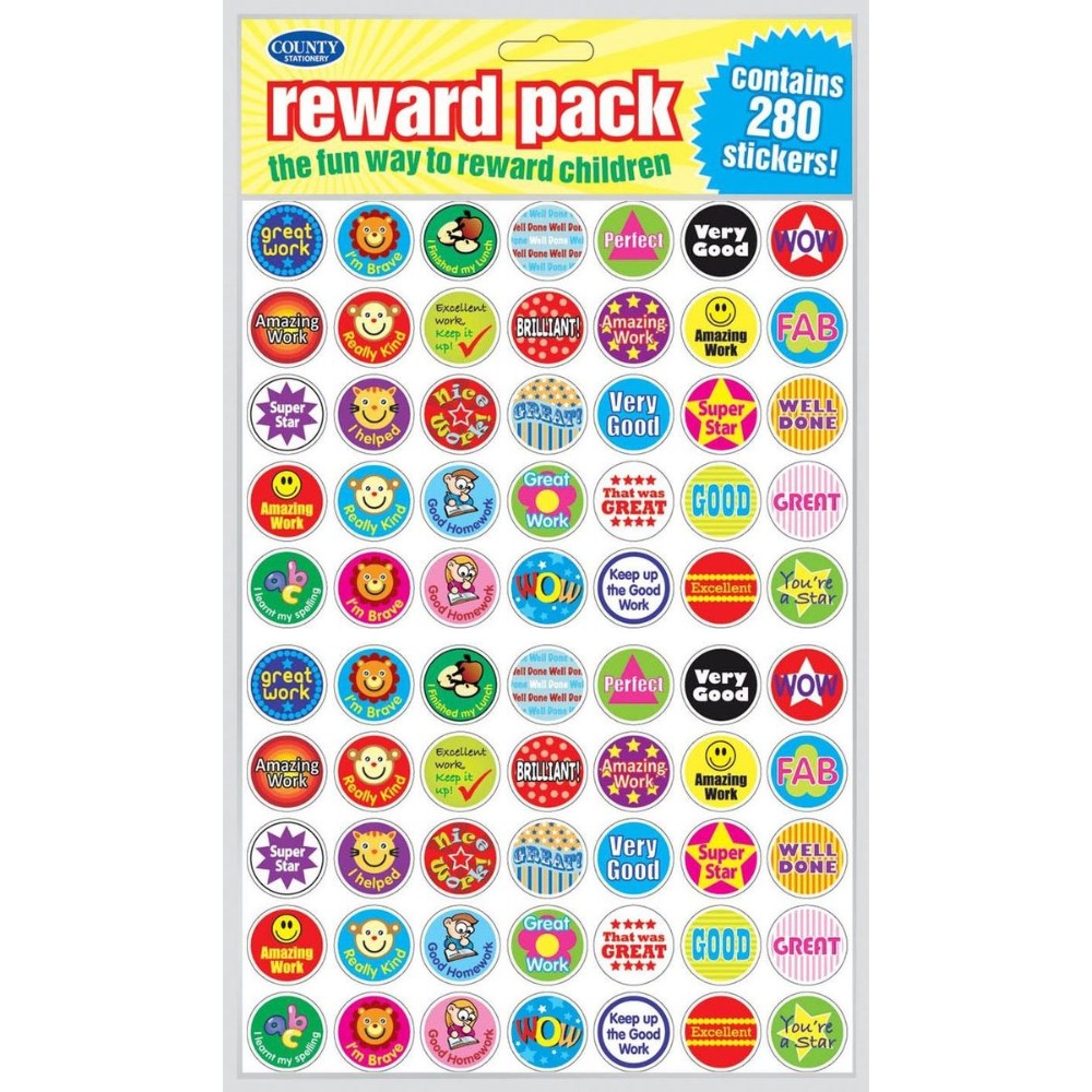 Pack of 280 Reward Stickers– Shop Inc
