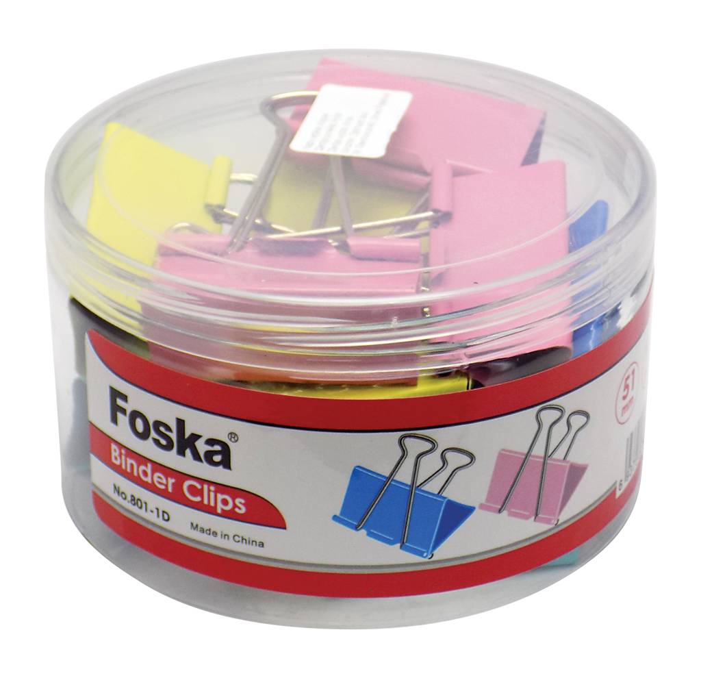 Pack of 12 51mm Assorted Colour Fold Back Binder Clips– Shop Inc