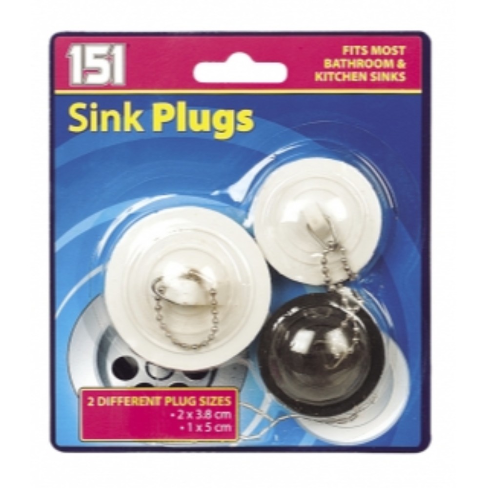 Bathroom & Kitchen Rubber Sink Plugs - 3 Pack Fits Most Plugs– Shop Inc