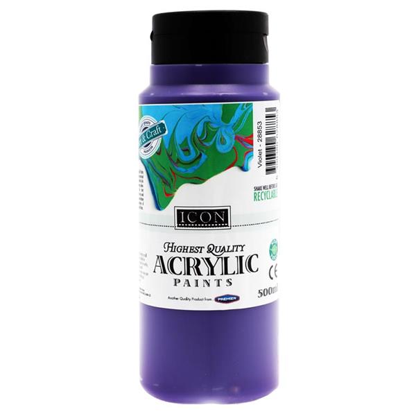 Violet Acrylic Paint 500ml by Icon Art– Shop Inc