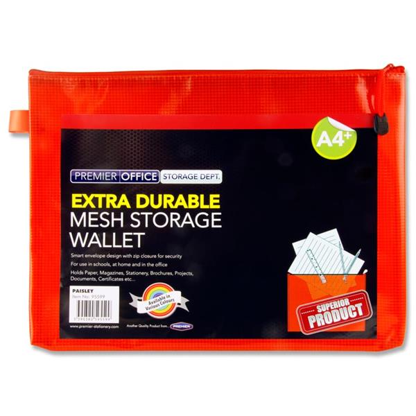 A4+ Extra Durable Pumpkin Orange Mesh Wallet by Premto– Shop Inc